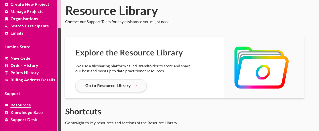 How do I access the Lumina Learning Practitioner Resource Library?