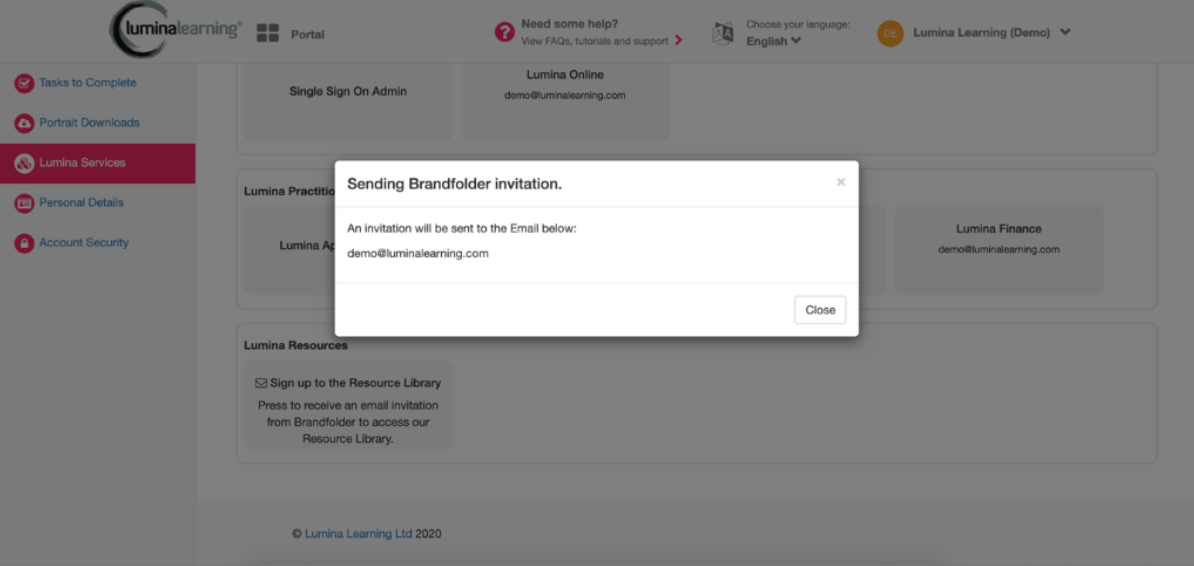 How do I access the Lumina Learning Resource Library?