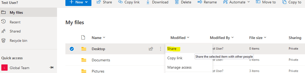 One Drive Sharing